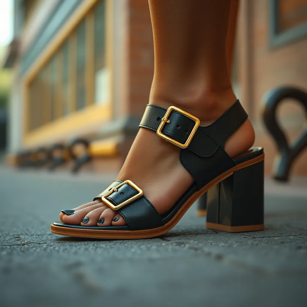 Buckle Block Heel Sandals: Style Meets Functionality