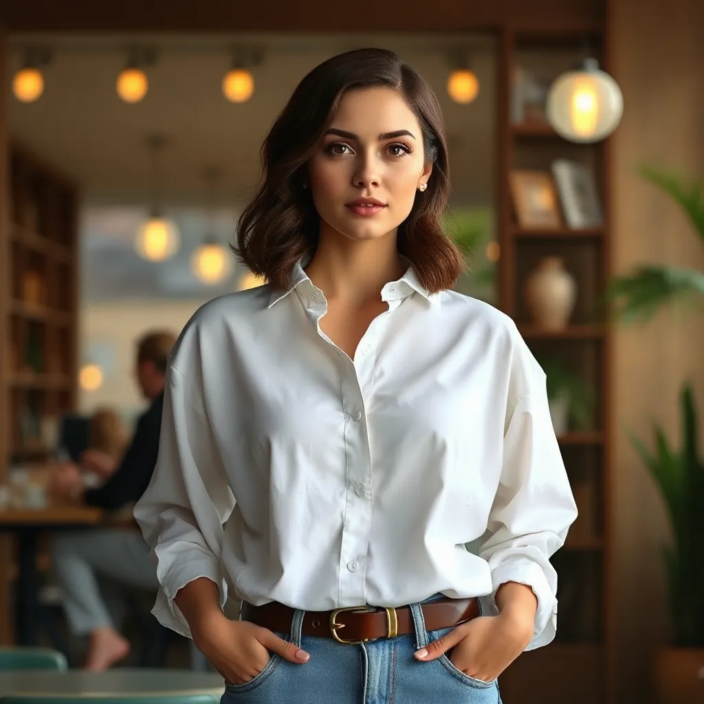 The Enduring Charm of White Button-Up Blouses for Women