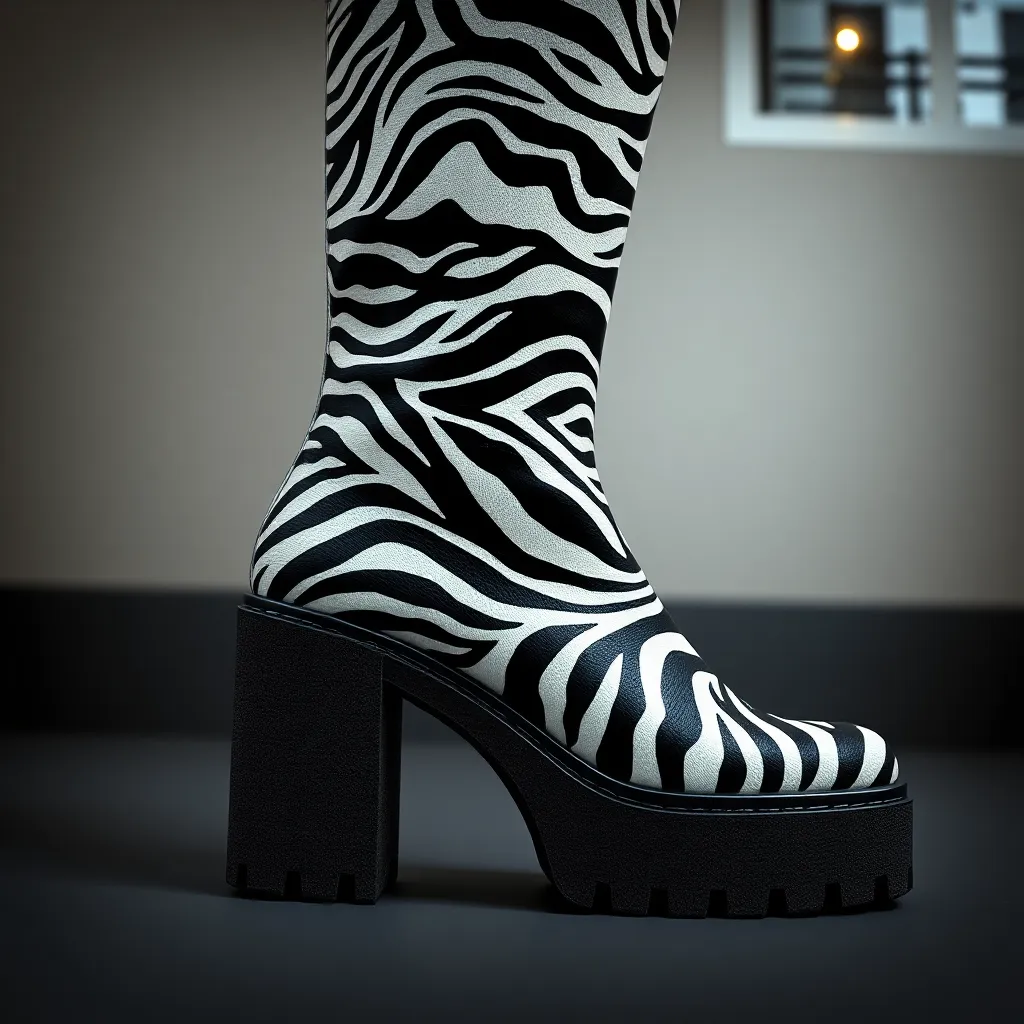 Zebra Platform Boots: Style Meets Functionality