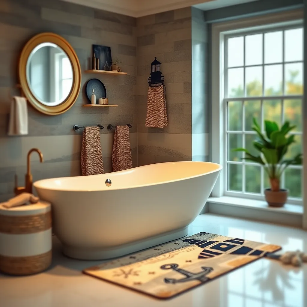 Enhance Your Space with the Lighthouse Bathroom Rug Set