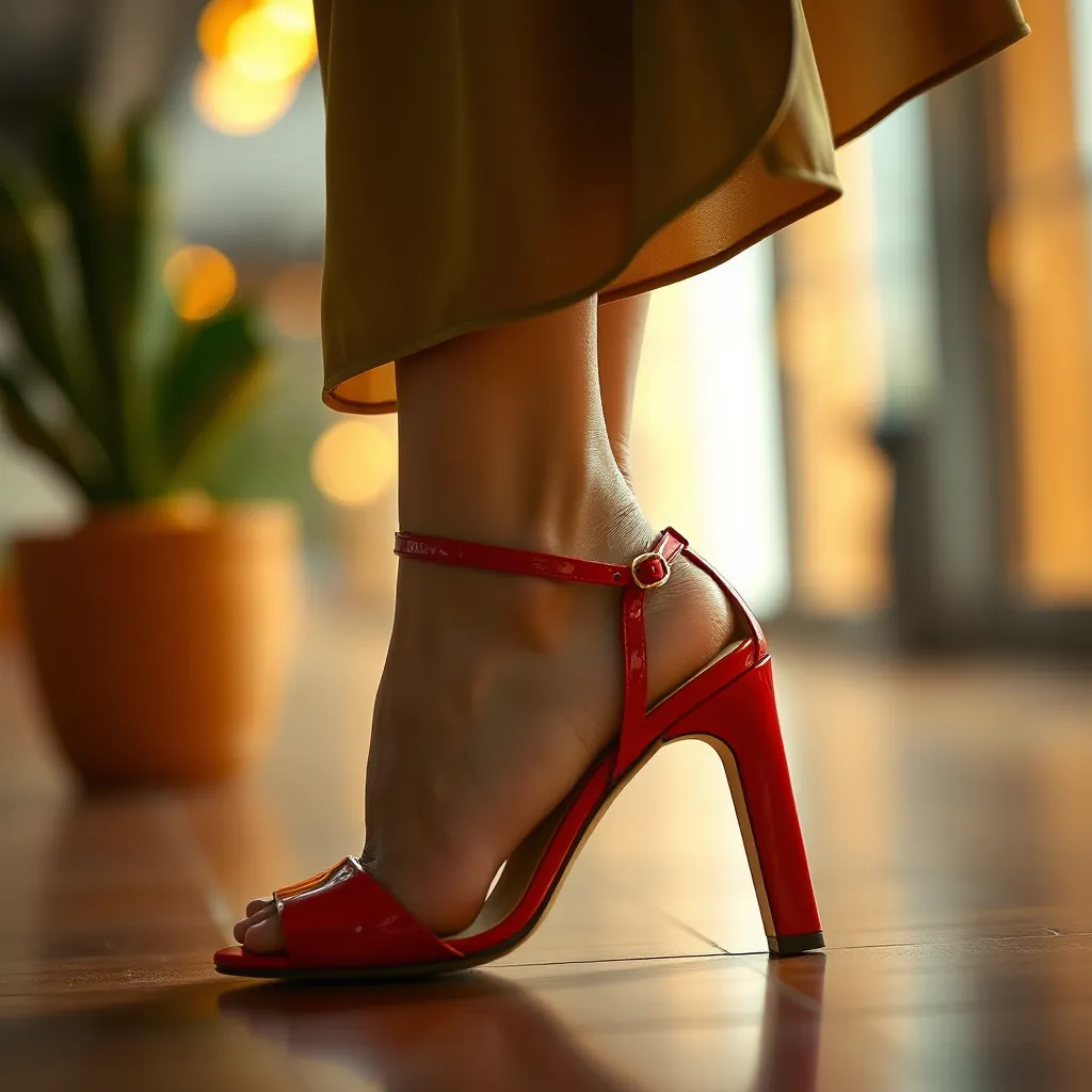 The Allure of Red Mid Heel Sandals Explained